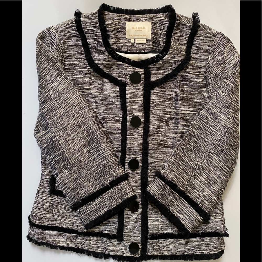 Kate Spade Metallic Tweed Jacket And Skirt - Gem